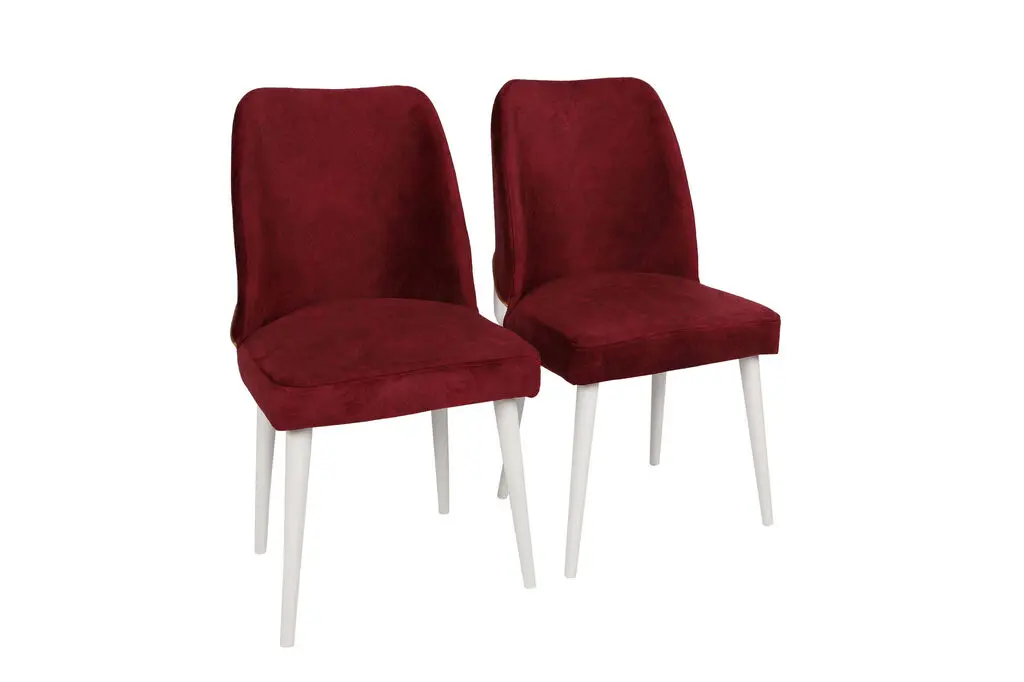 Hanah Home Set trpezarijskih stolica Nova 081 V2, 2 komada, Bordo