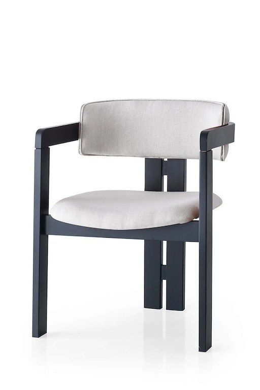 Hanah Home Trpezarijska stolica 58x76x49cm Krem-Crna
