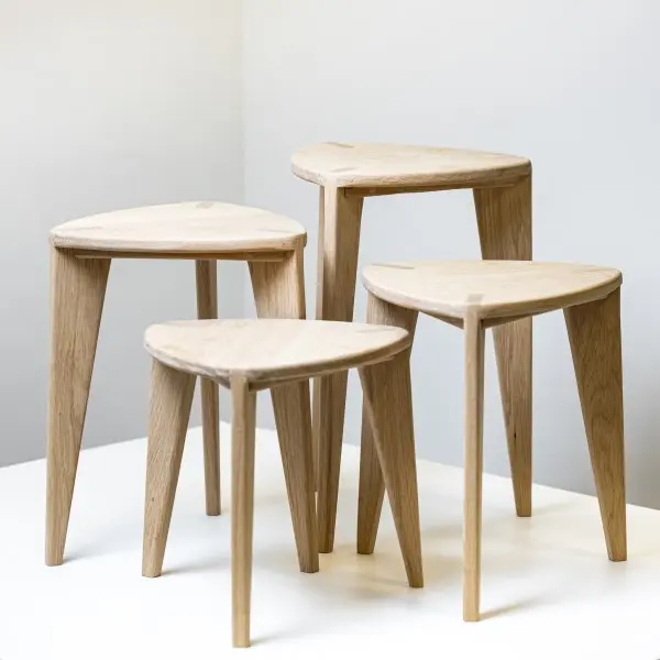 Meda furniture Set drvenih stolica, Hrast, 4 komada