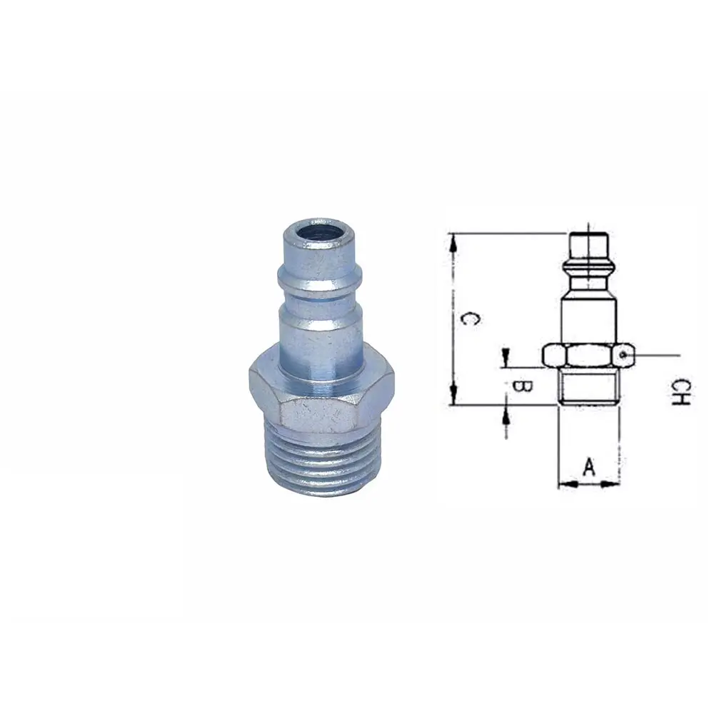 Brza spojka, Muška,3/8'', 19x17x38 mm