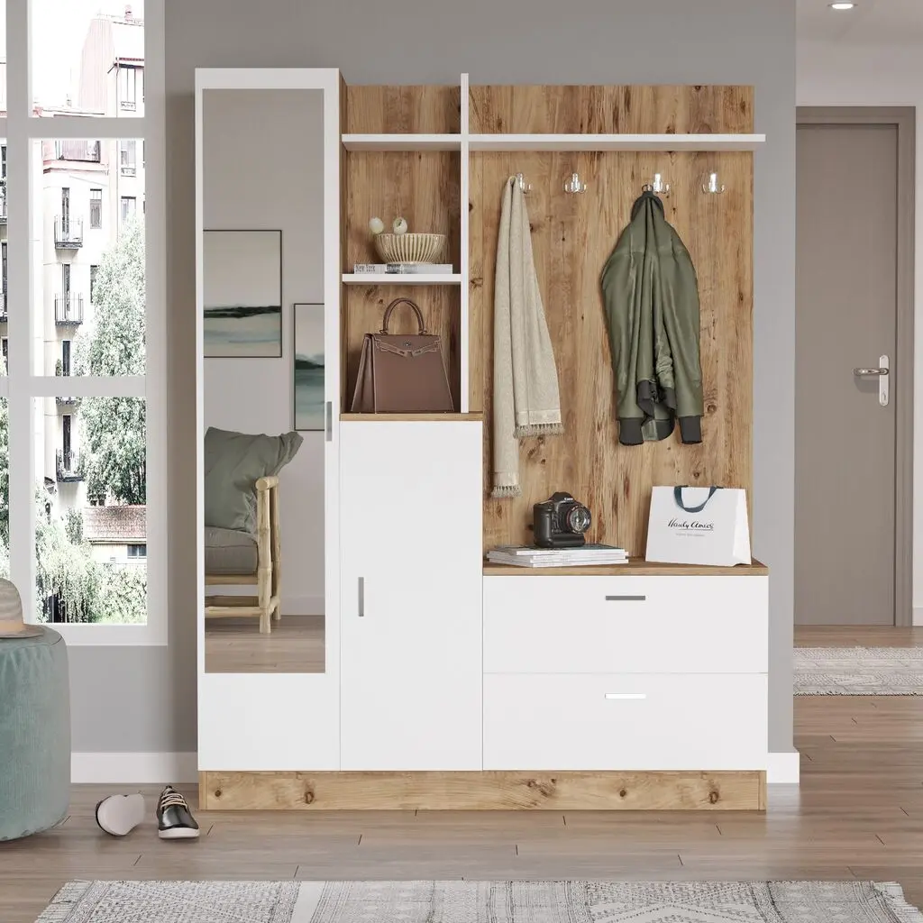 Hanah Home DD5 AW Cipelarnik sa čivilukom, Belo-Braon