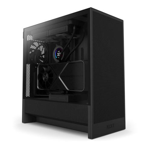 NZXT H5 Flow Black – Mid-Tower, Airflow optimizacija, GPU do 410 mm