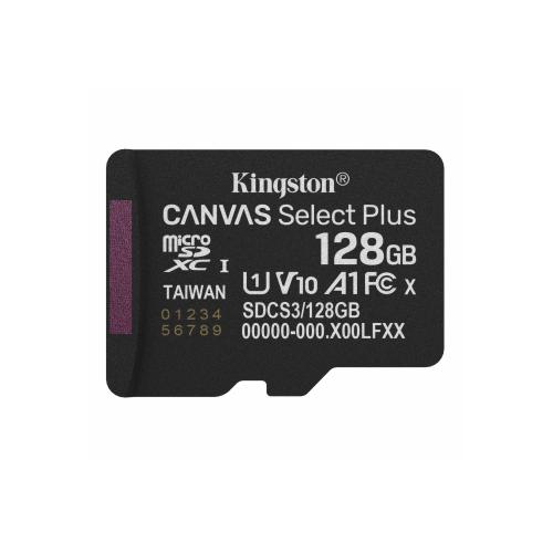 Kingston Canvas Select Plus microSD 128GB + adapter – SDCS3-128GB