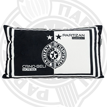 Jastuk "Ajmo crno-beli" 30x50cm FK Partizan 3763