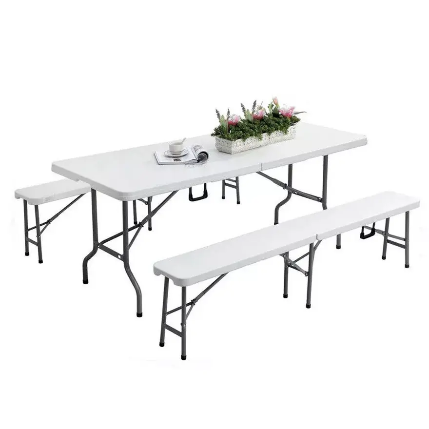 Prenosivi pivski sto sa klupama 181x70cm