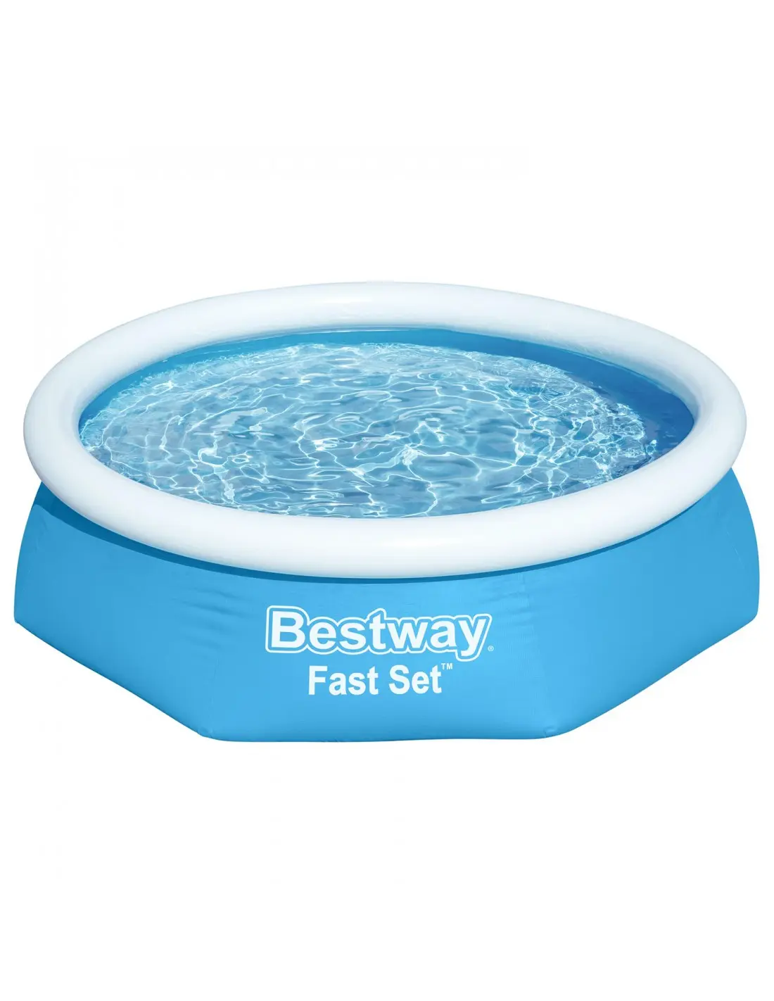 BESTWAY Bazen za decu sa prstenom na naduvavanje Fast Set 244x66 cm plavi