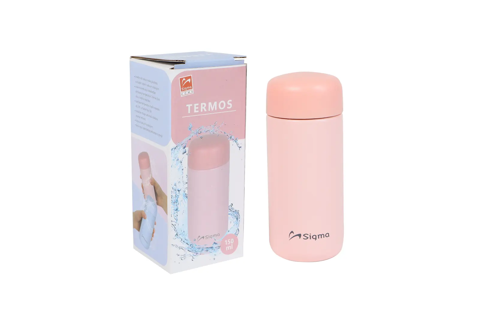 Sigma Termos TY-VF150-A, 150ml, Inox, Roze