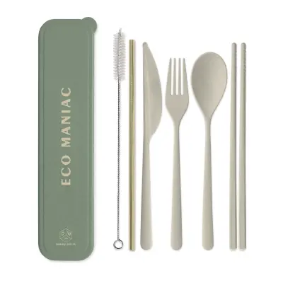 Set escajga Eco maniac, 8 delova, Zeleni