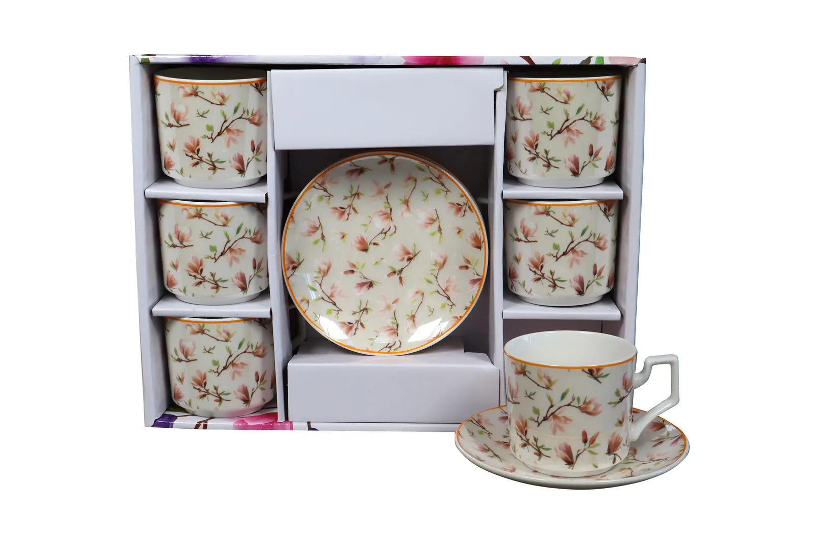 Sigma Set šolja za kafu, porcelan, 160ml 6/1 (Lust/Br) YK160-ZY-8997