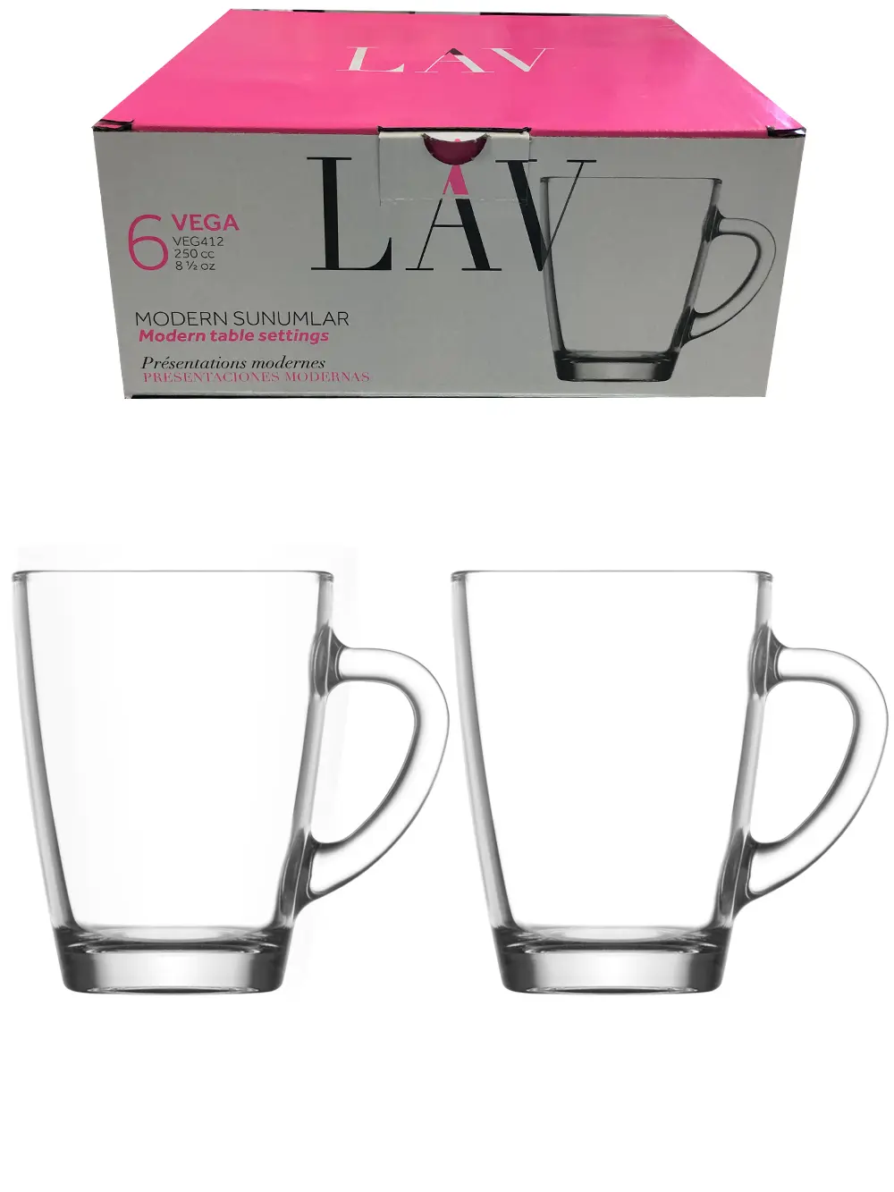LAV Set šolja Vega, 250ml, 6 komada