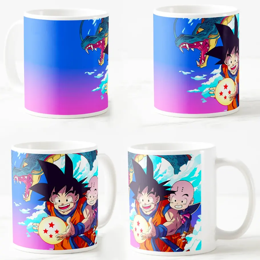 Šolja Anime Dragon Ball, 330 ml, Bela