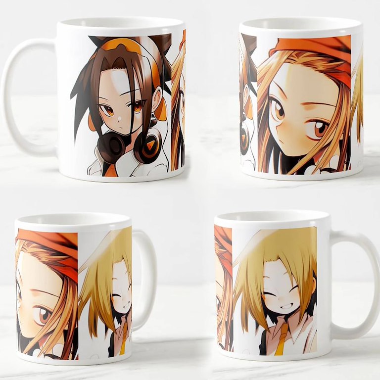 Šolja Anime Shaman king, 330ml, Bela