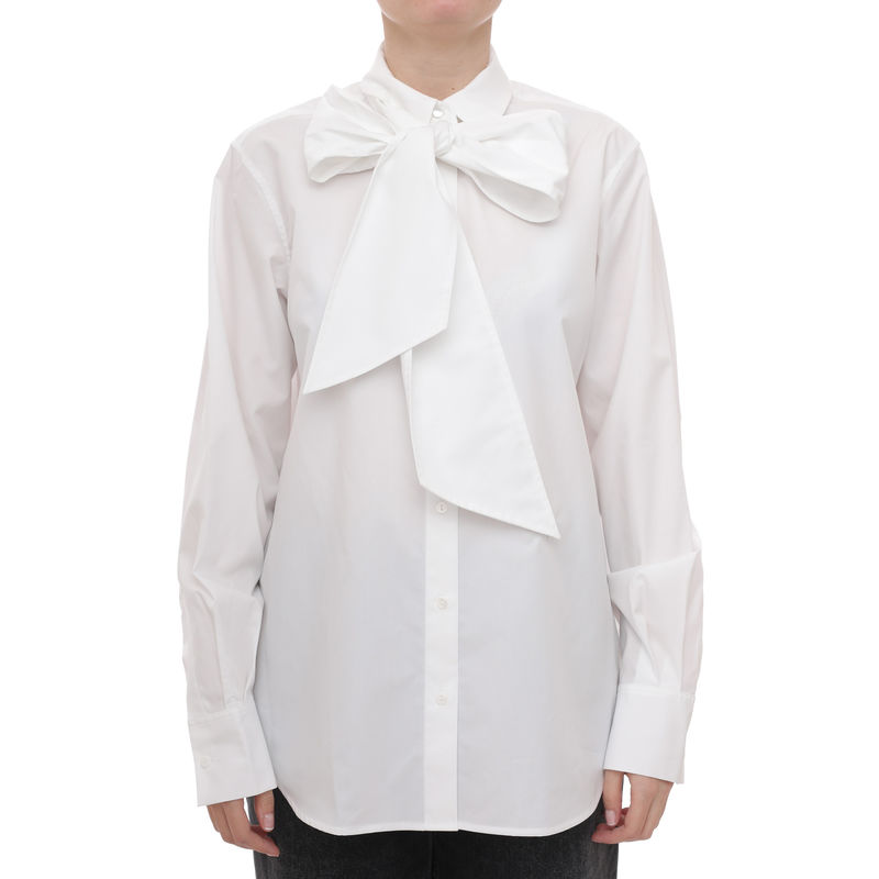 Ženska košulja Karl Lagerfeld retro poplin bow blouse