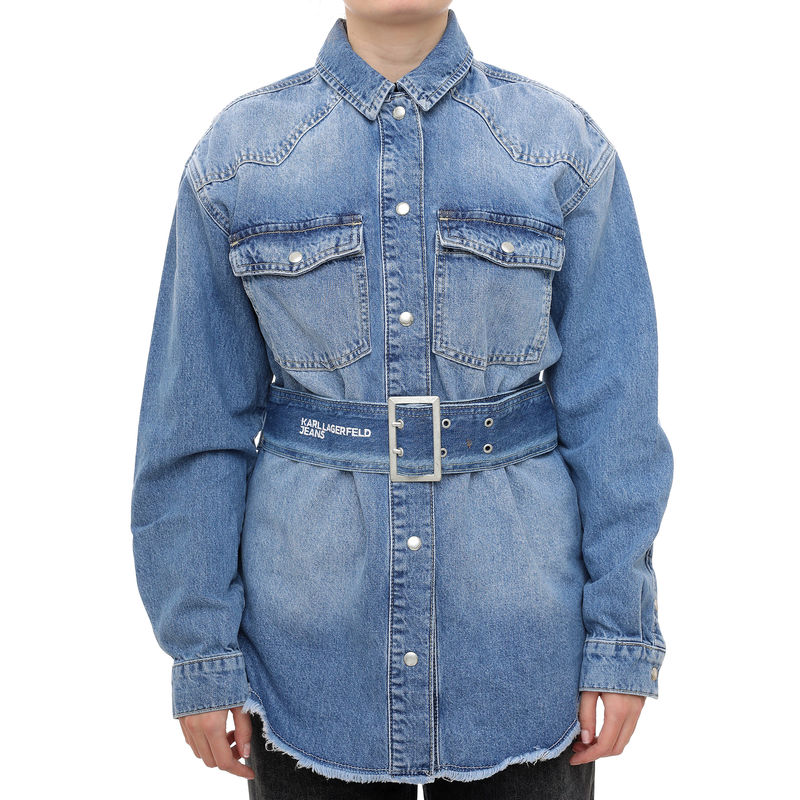 Ženska košulja Klj Denim belted shirt