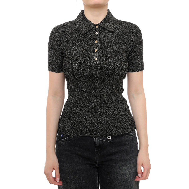 Ženska majica Karl Lagerfeld lurex knit polo