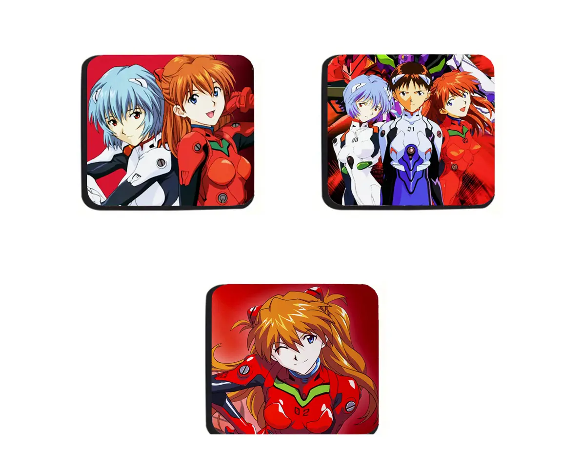 Podmetači za čaše anime Neon Genesis Evangelion, 3 komada, Višebojni