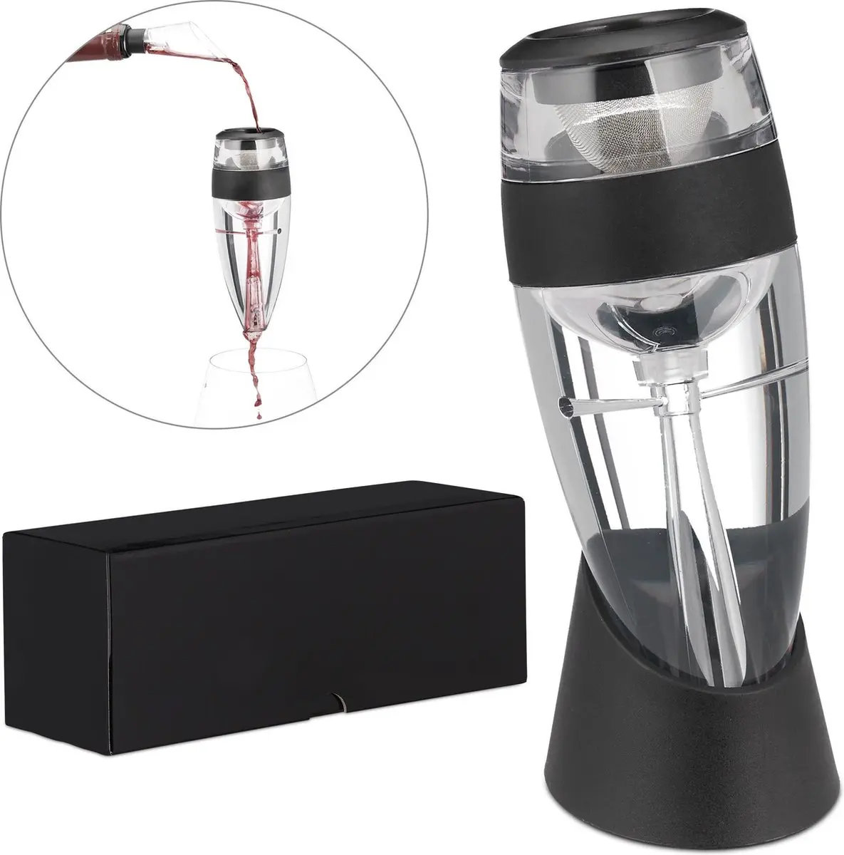 RELAXDAYS Aerator i dozator za vino crni