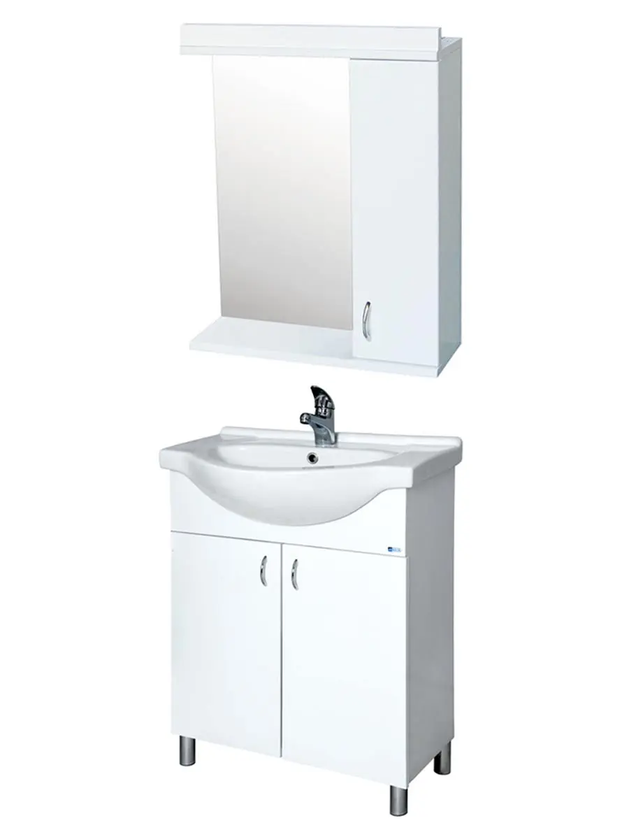 Kupatilski set Lapino Specijal Lavabo sa ormarićem 57cm + Ormarić sa ogledalom 55cm