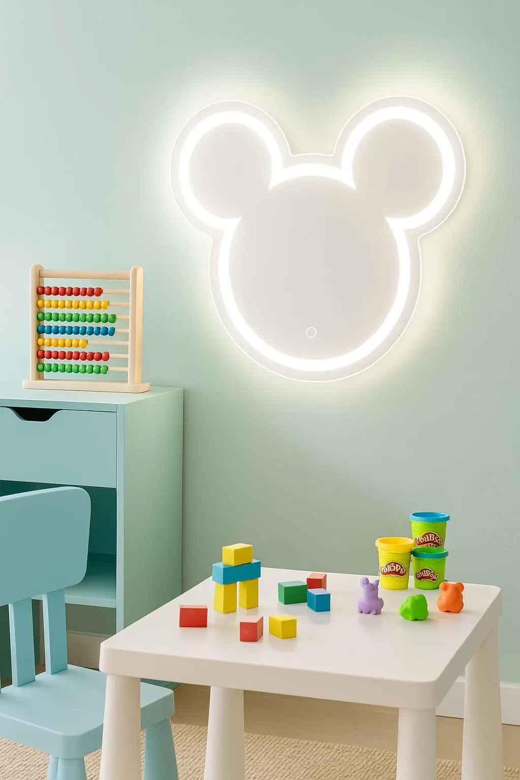 Miki mouse led ogledalo 69x59