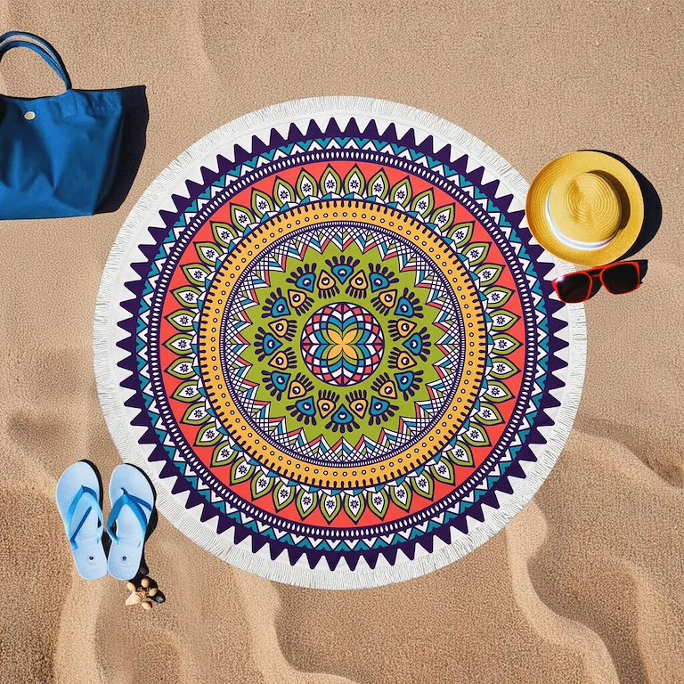 L'essentiel Maison Peškir za plažu Renkli Mandala, 150x150 cm, Šareni