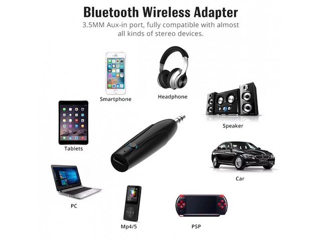Novo - Aux Bluetooth Handsfre Receiver 3.5mm
