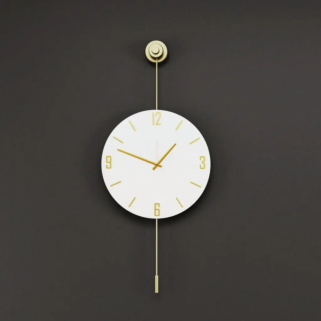 Wallity Zidni sat Mclock-00115, 37x80x7 cm, Zlatne boje