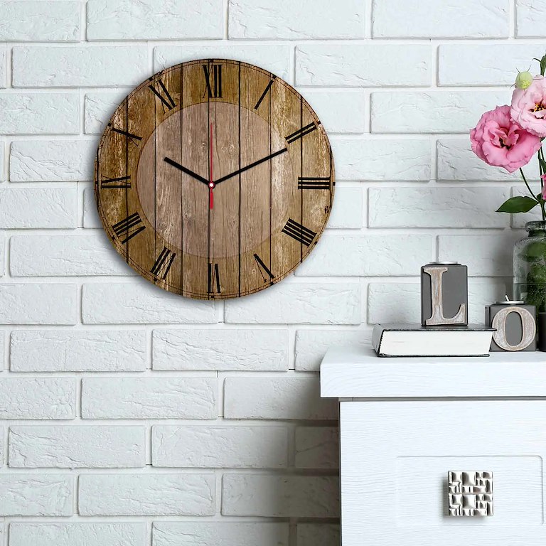 Wallity MDF Zidni sat 30cm Šareni