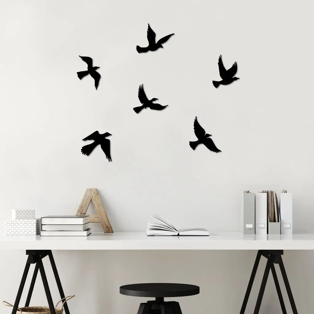 Wallity Zidna dekoracija Flying Birds, Crna
