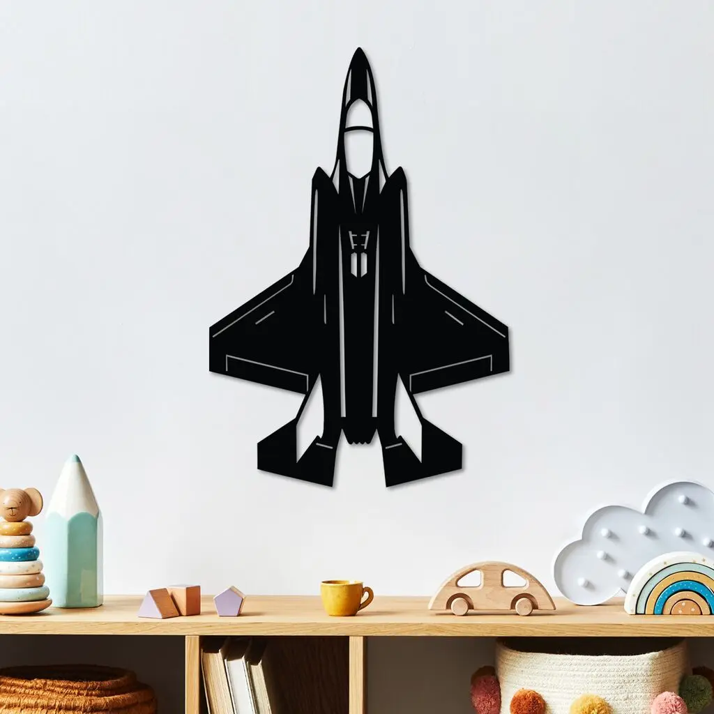 Wallity Zidna dekoracija F-35A, 60 x 41 cm, Crna