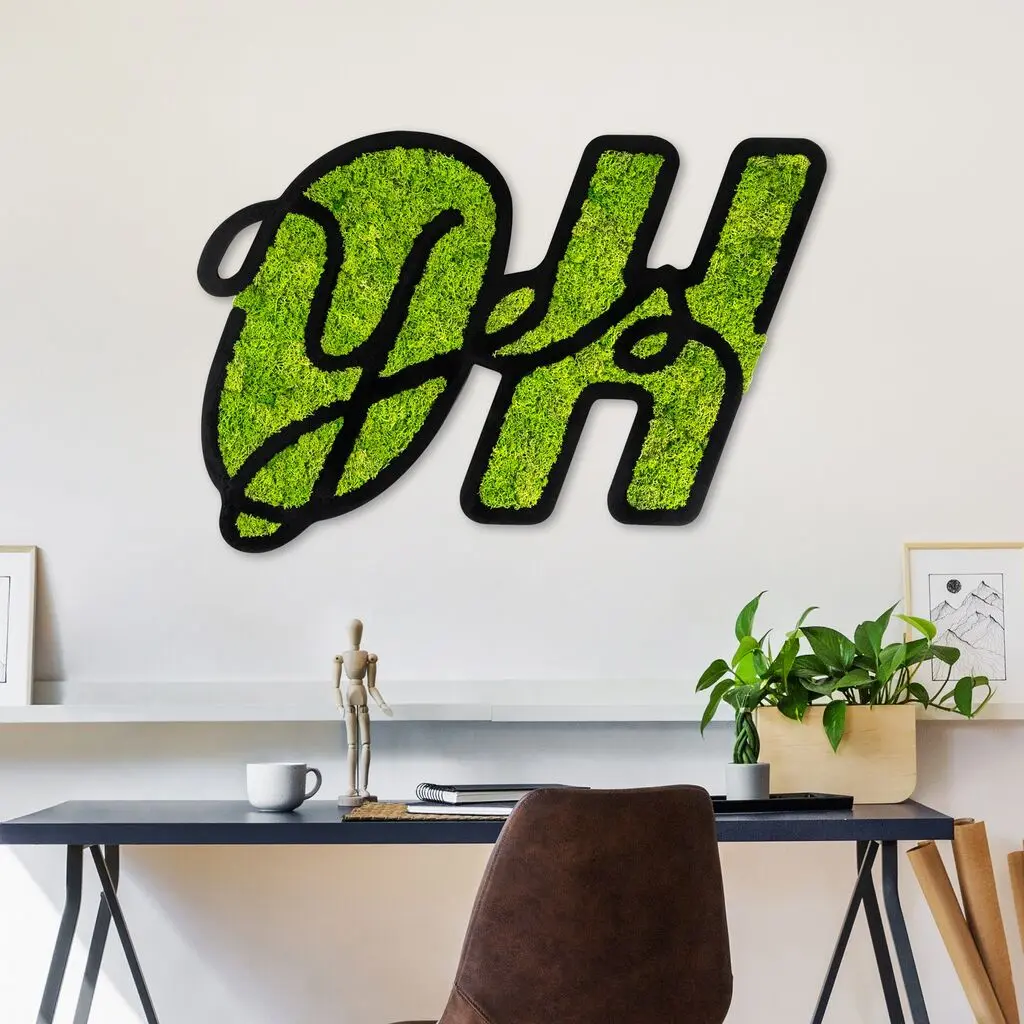 Wallity Zidna dekoracija Moss - Oh Yes, 52 x 76 cm, Zelena
