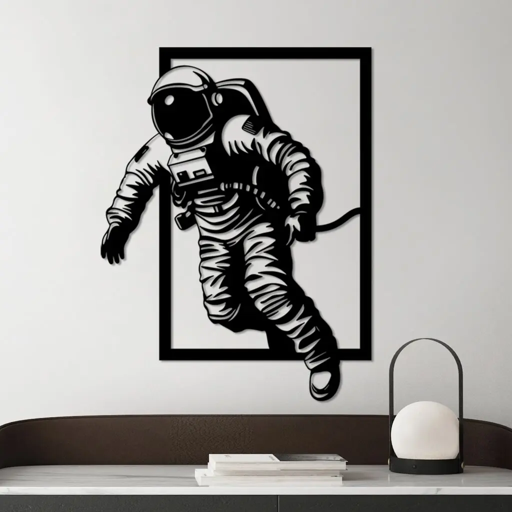 Wallity Zidna dekoracija Out Space, 69 x 52 cm, Crna