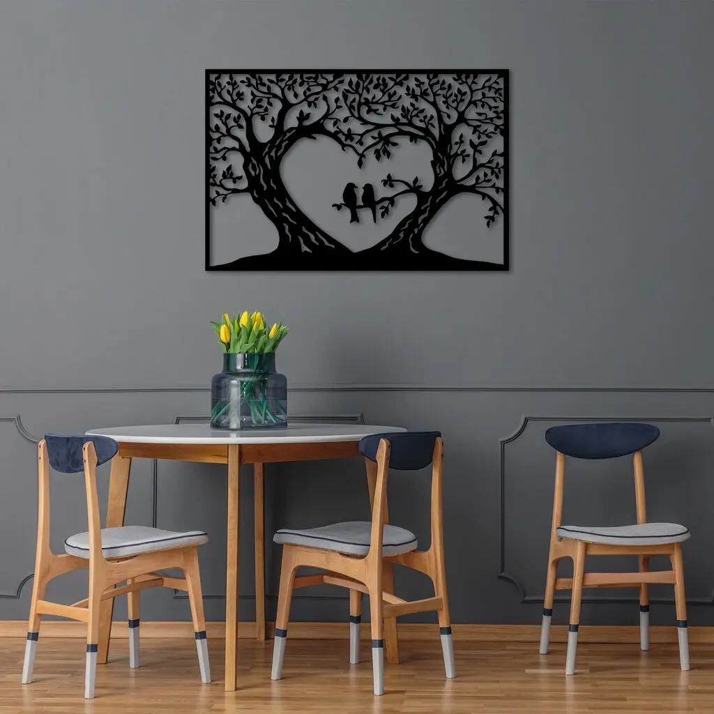 Wallity Zidna dekoracija Birds Love - 279 M, 60 x 90 cm, Crna