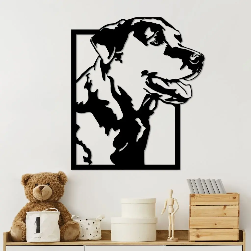 Wallity Zidna dekoracija Black Lab, 41 x 53 cm, Crna