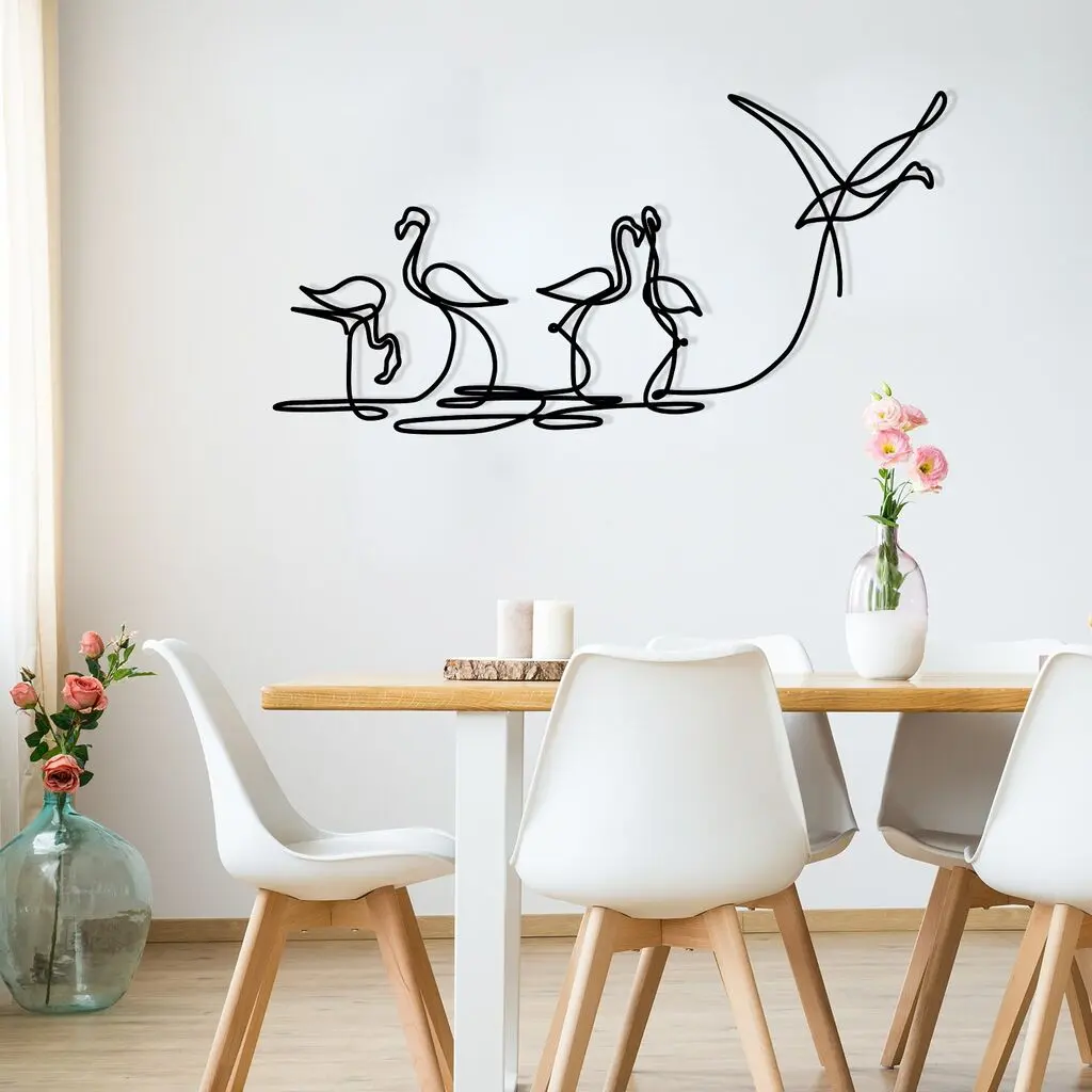Wallity Zidna dekoracija Flamingo 316 M, 115 x 58,5 cm, Crna