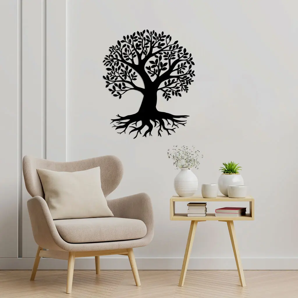 Wallity Zidna dekoracija Monumental Tree 2, 70 x 83 cm, Crna