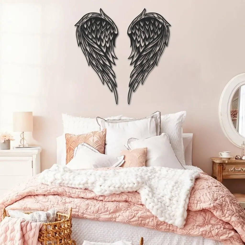 Wallity Zidna dekoracija Angel Wings - APT240LS, 46 x 99 cm, Crna