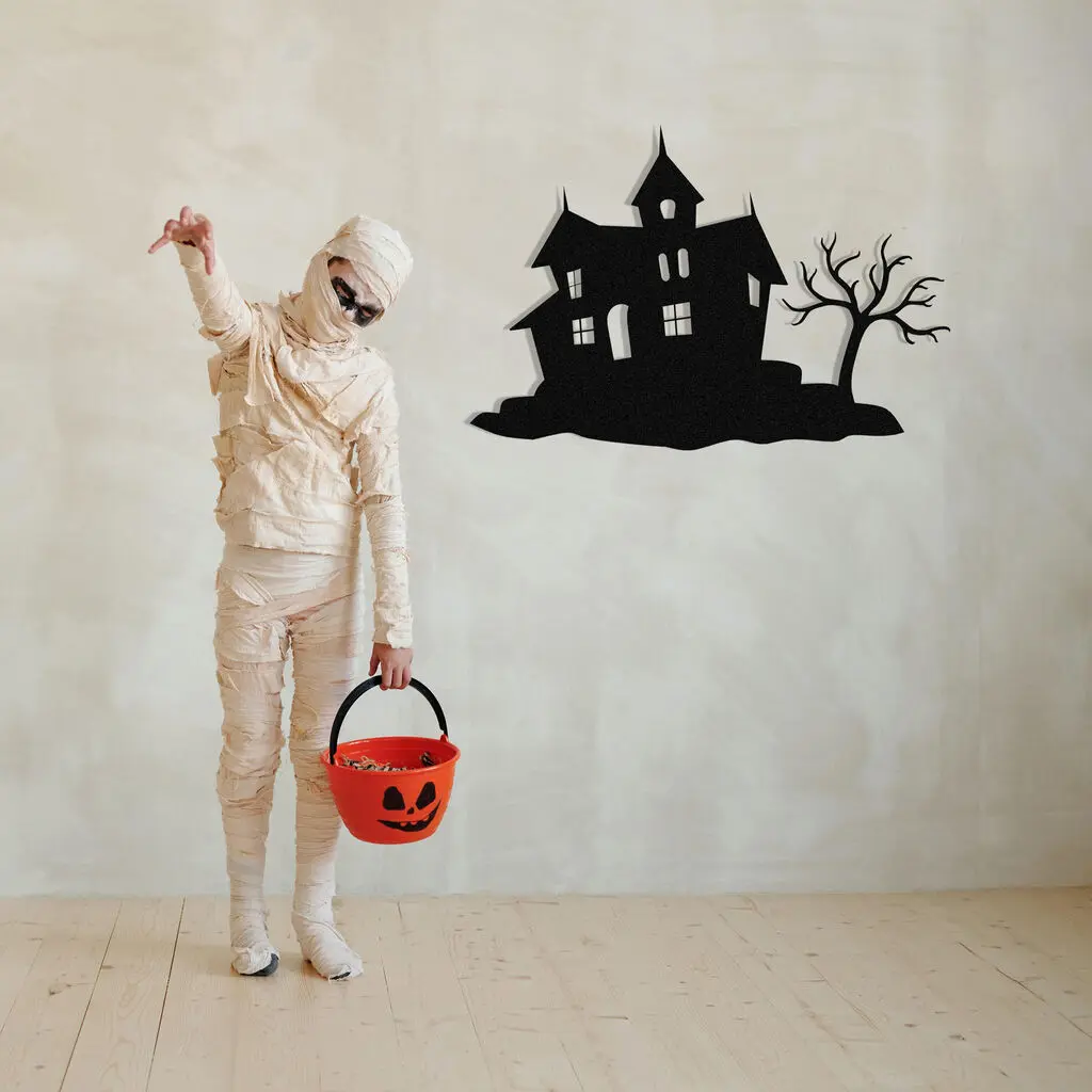 Wallity Zidna dekoracija Halloween 9, 70 x 47 cm, Crna