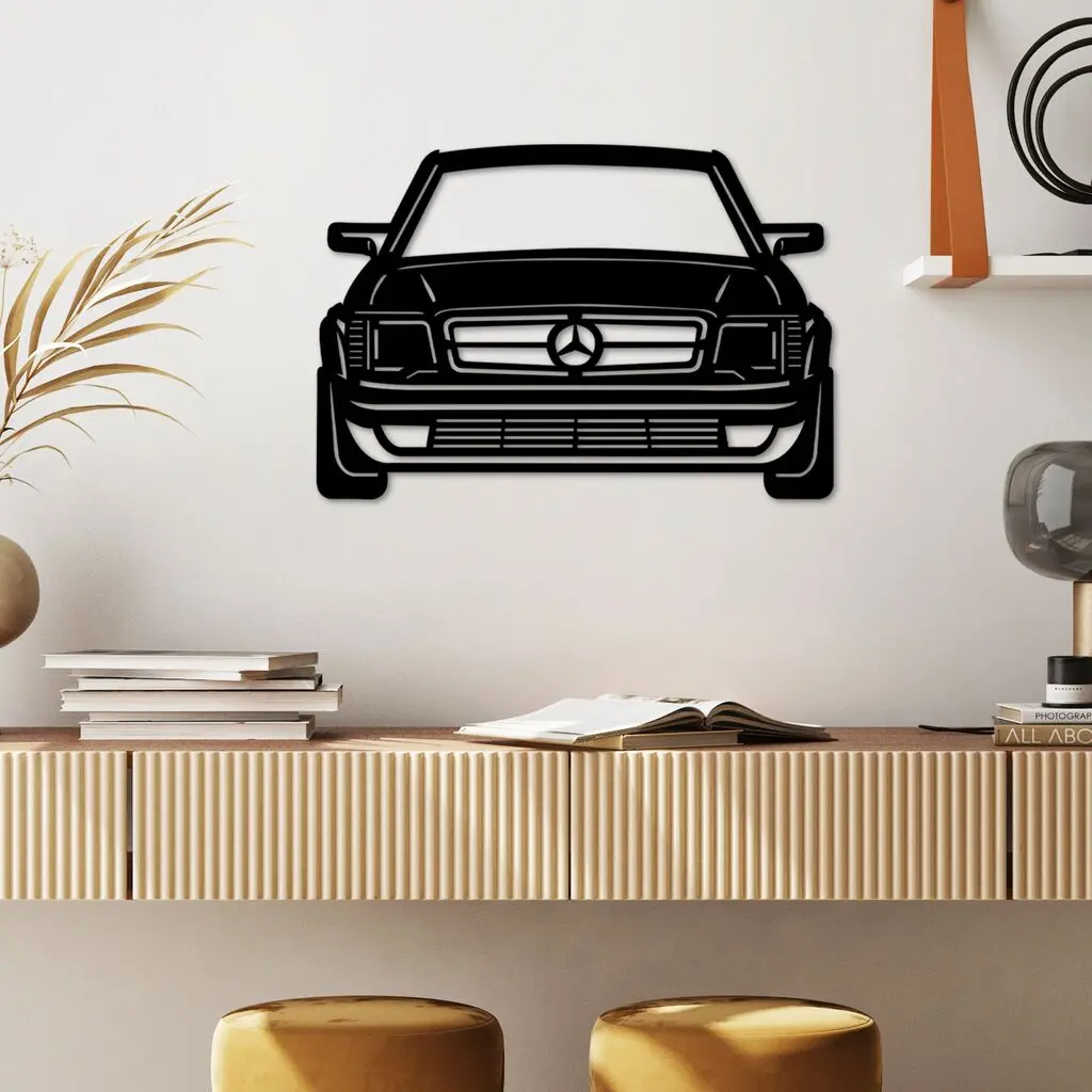 Wallity Zidna dekoracija Mersedes Benz AMG 80S, 60 x 42 cm, Crna