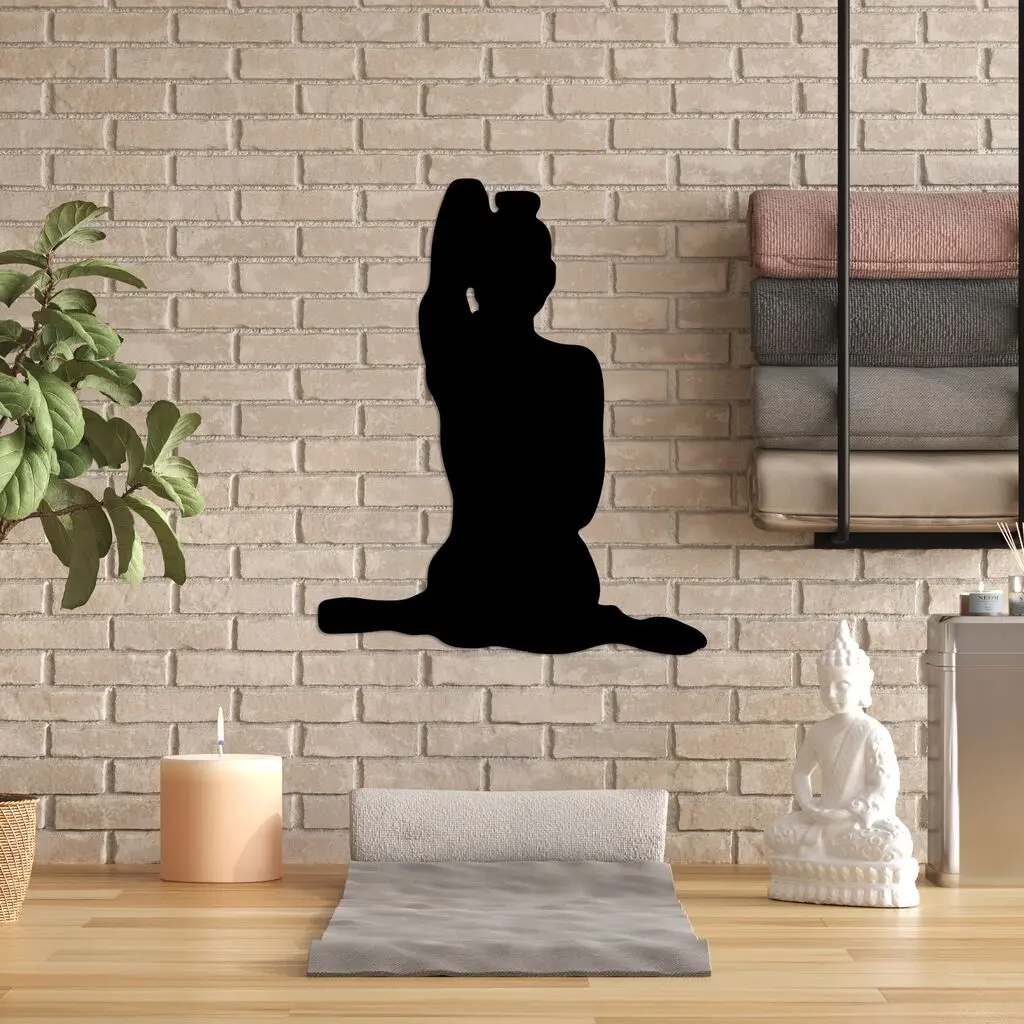 Wallity Zidna dekoracija Yoga 9, 45 x 55 cm, Crna