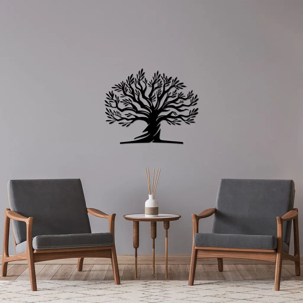 Wallity Zidna dekoracija Monumental Tree 18, 54 x 67 cm, Crna