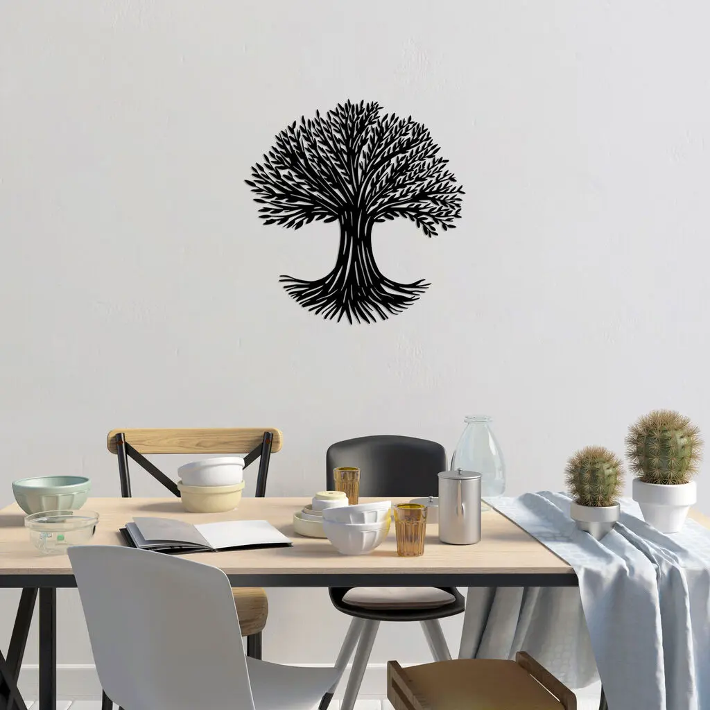 Wallity Zidna dekoracija Monumental Tree - 500, 67 x 68 cm, Crna