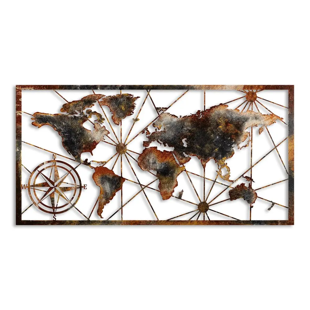 Wallity Zidna dekoracija World Map 3, 120x60cm