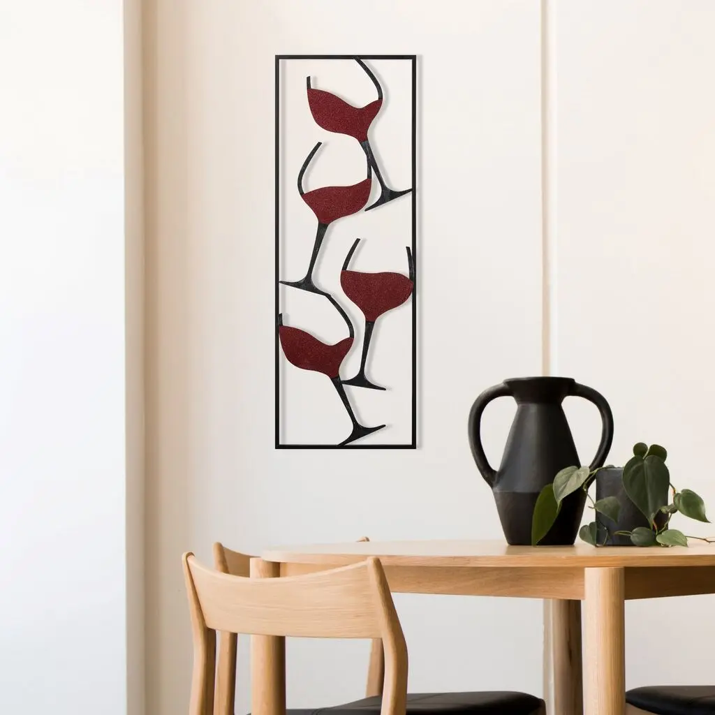 Wallity Zidna dekoracija Wine-1, 32x5x90 cm, Crna