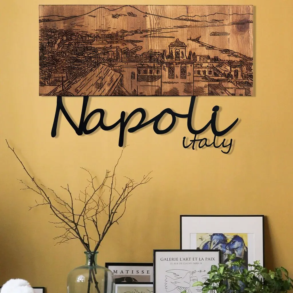 Wallity Zidna dekoracija Napoli, 58x40 cm, Smeđe boje