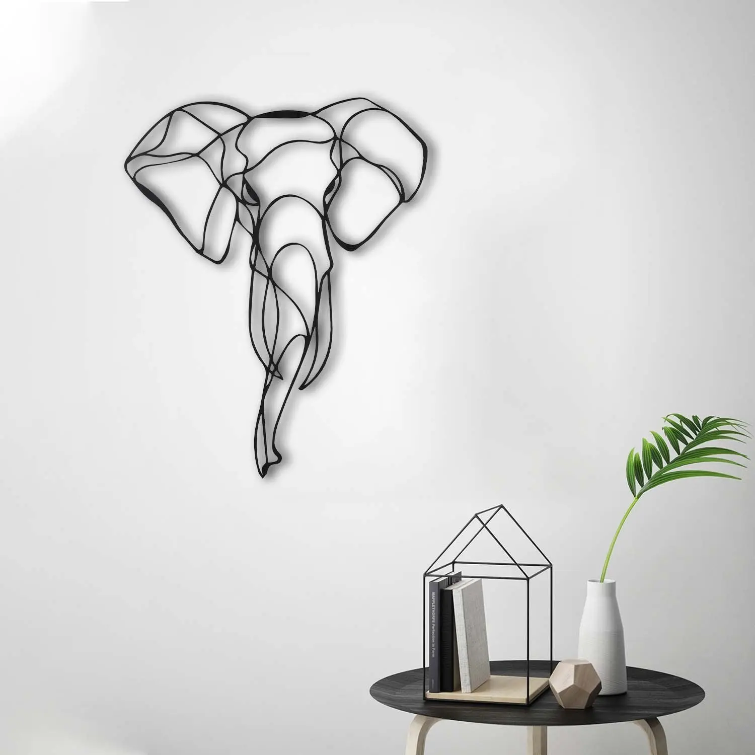 Wallity Zidna dekoracija Elephant 2, 52x41 cm 2 mm, Crna