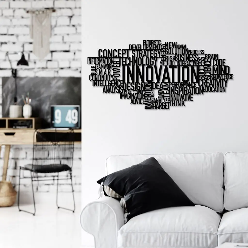 Wallity Zidna dekoracija Innovation, 86x41cm, Crna