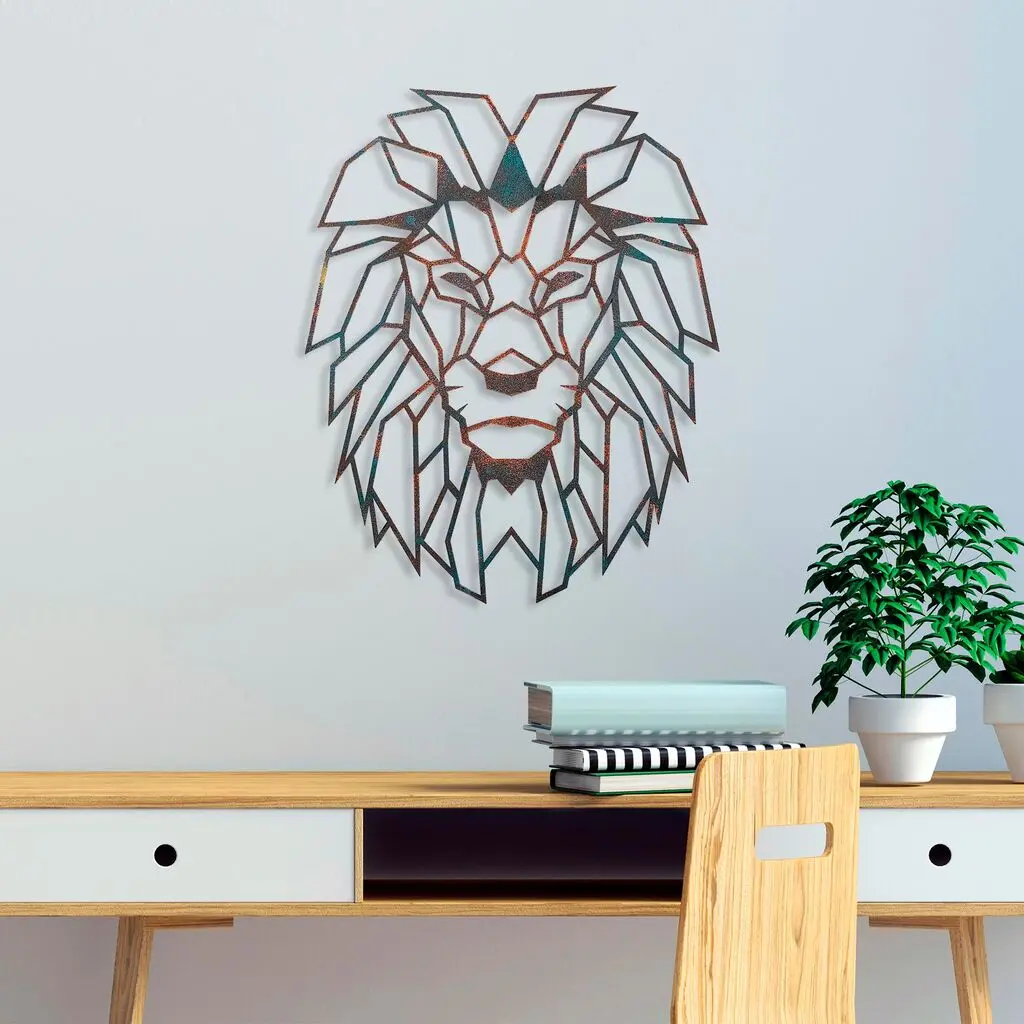 Wallity Zidna dekoracija Lion-2, 40cmx50cm, Šarena