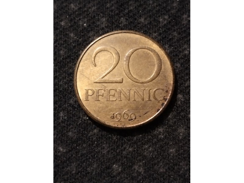 20 pfenniga 1969 istočna nemačka