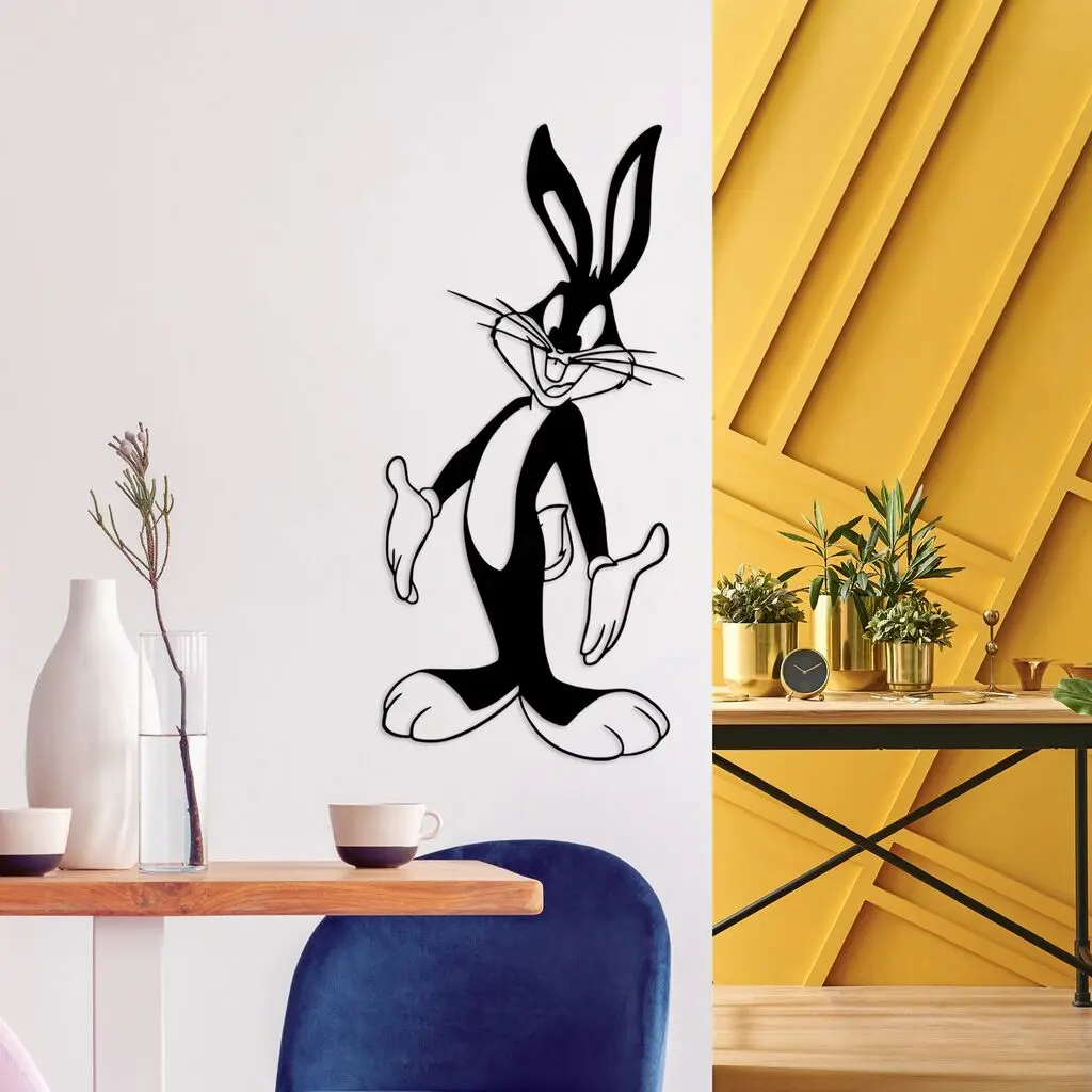Wallity Zidna dekoracija Bugs Bunny 1, 33x70cm, Crna