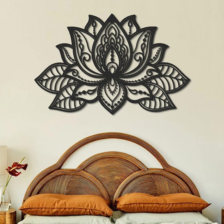 Wallity Zidna dekoracija Lotus-APT524LS, 59x91 cm, 1.2 mm, Crna